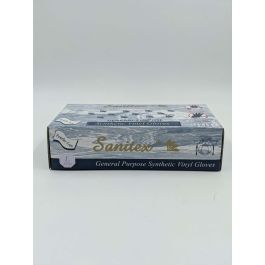 Sanitex Powder-Free Vinyl Disposable Gloves - Large, Clear (Box of 100)