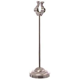 WINCO™ - Menu/Card Stand, 8" stainless steel stand, with 2-1/4" heavy ...