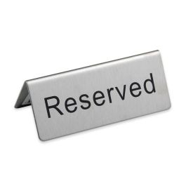 WINCO RVS-4 "reserved" Tent Sign S/S