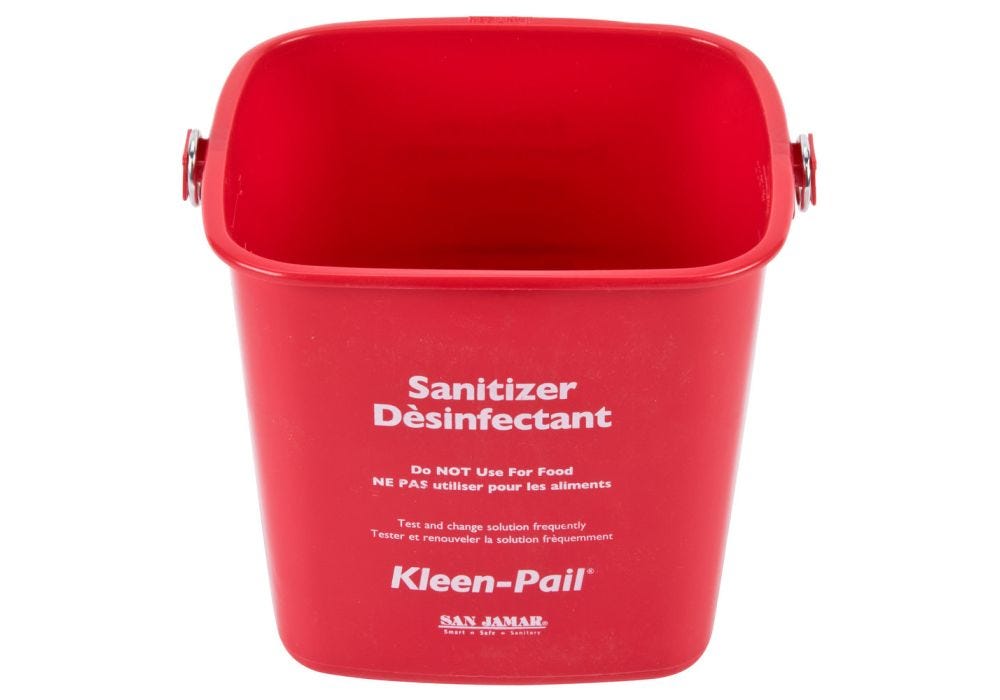 Restaurant Kitchen Bucket San Jamar Kleen-Pail Pro 3-Quart Sanitizer ...